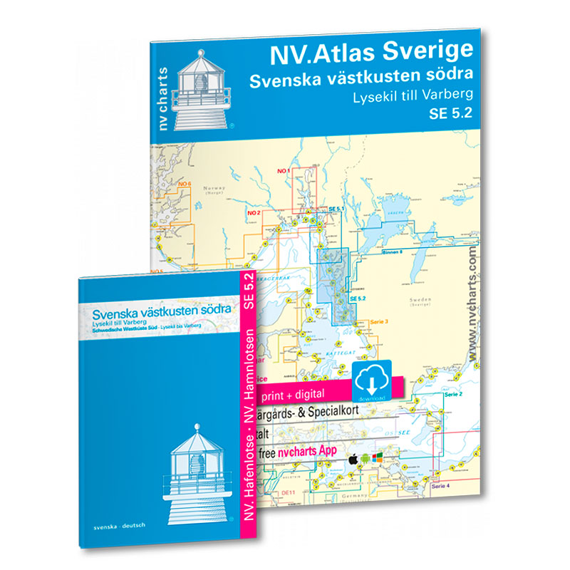 NV. Atlas Sverige SE 5.2 - Svenska Västkusten Södra - Lysekil til ...