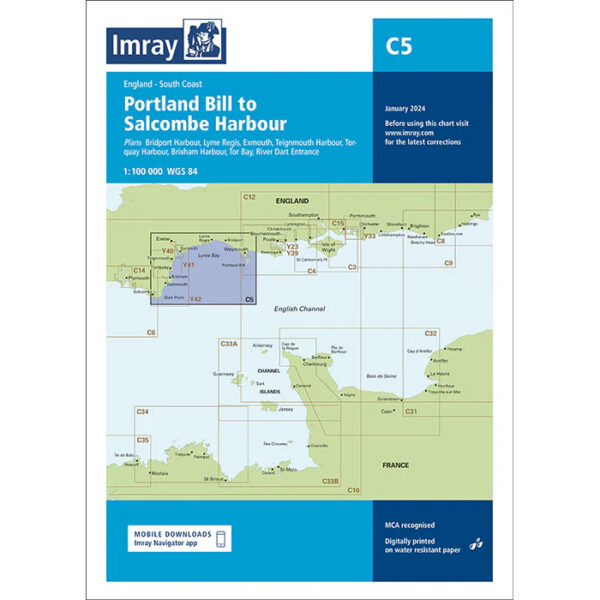 Portland Bill to Salcombe Harbour – Imray C5 | Båtsportkart England