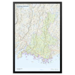 Kart over Lindesnes kommune | Veggkart, plakat eller innrammet
